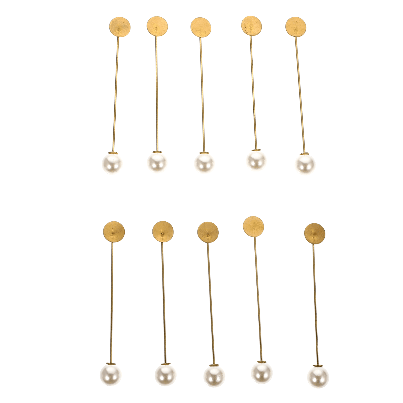 Linaichen Corsage Pins 10 Pcs Lapel Stick Pin Copper Brooches Pearl ...