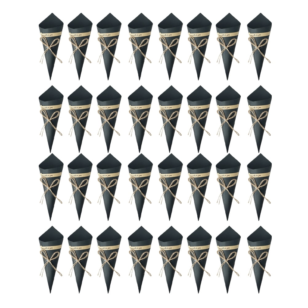 Linaichen Kraft Paper Cones 100 Kraft Paper Wedding Gift Cones with ...