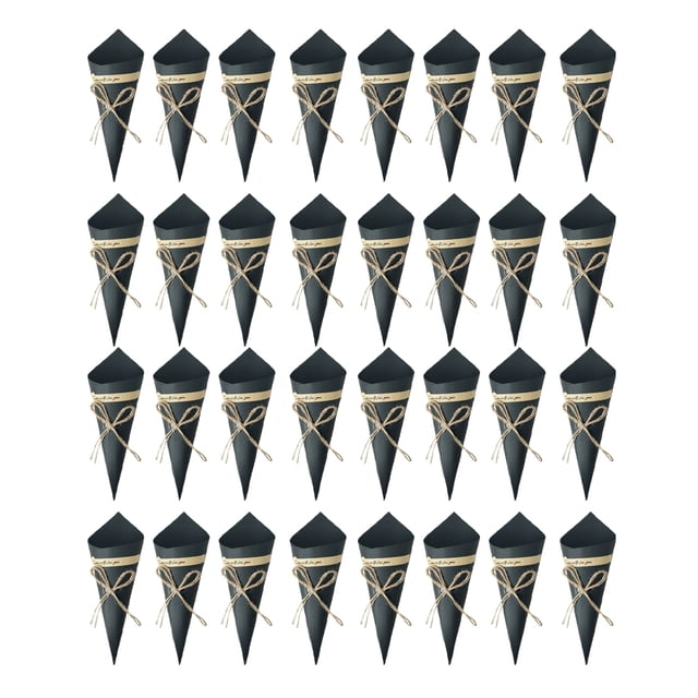 Linaichen Kraft Paper Cones 100 Kraft Paper Wedding Gift Cones with ...