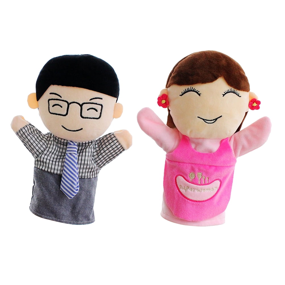 Linaichen Plush Hand Doll Family Hand Puppet Set for Storytelling ...