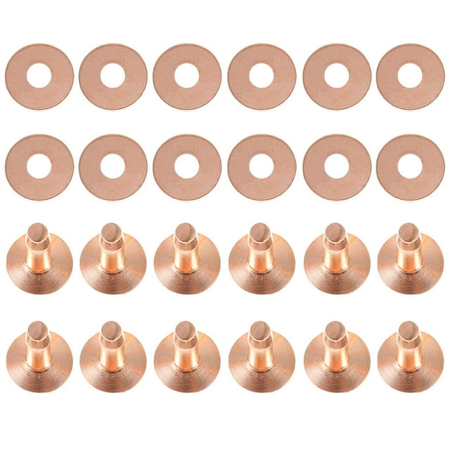 Linaichen Rivets and Burrs 50 Sets DIY Luggage Rivet Leather Craft ...