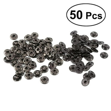 50 Sets Sew On Snaps Buttons Metal Snaps Fasteners Press Studs Buttons ...