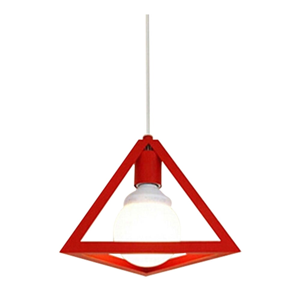 Linaichen Triangle Chandelier Industrial Vintage Style Red Triangle ...
