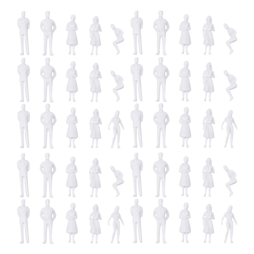 Linaichen White People Figures 50pcs Mini White People Figures Lifelike ...