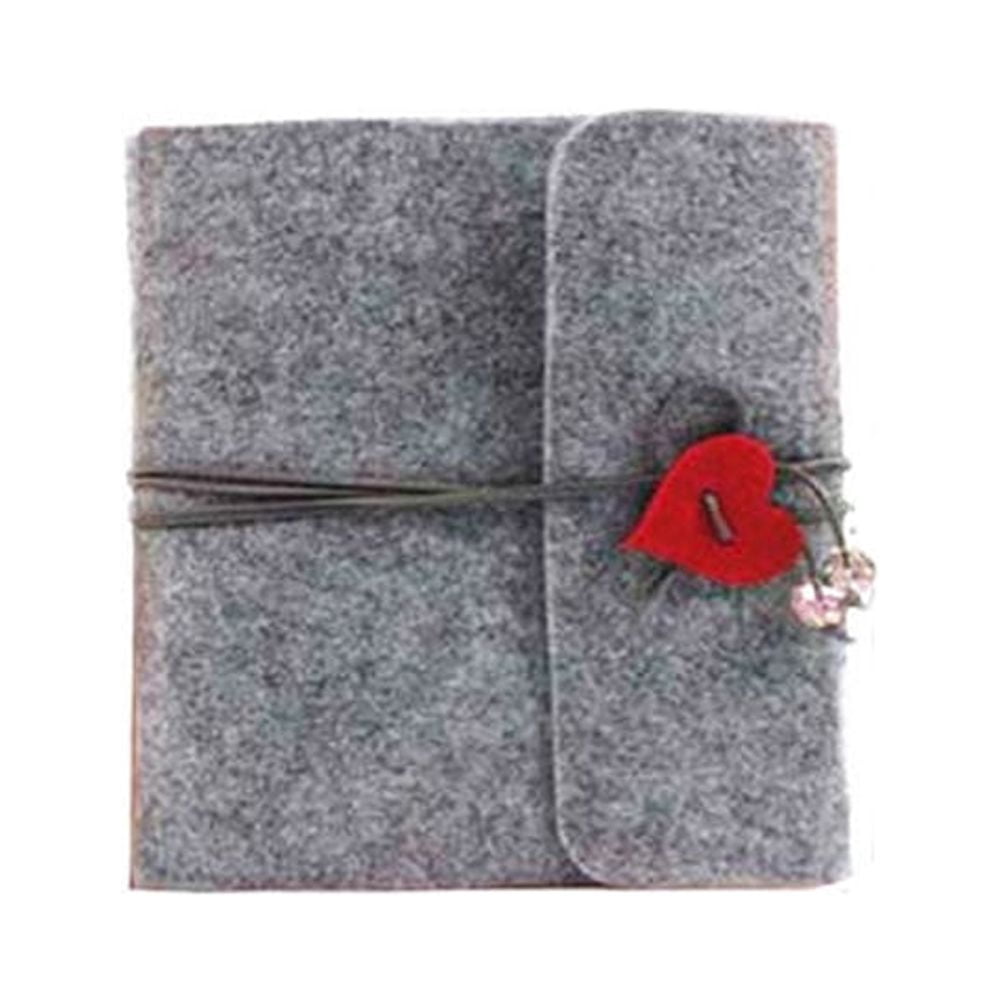 Linaichen photo album 175 x 190mm Felt Cover Handmade DIY Vintage Photo ...