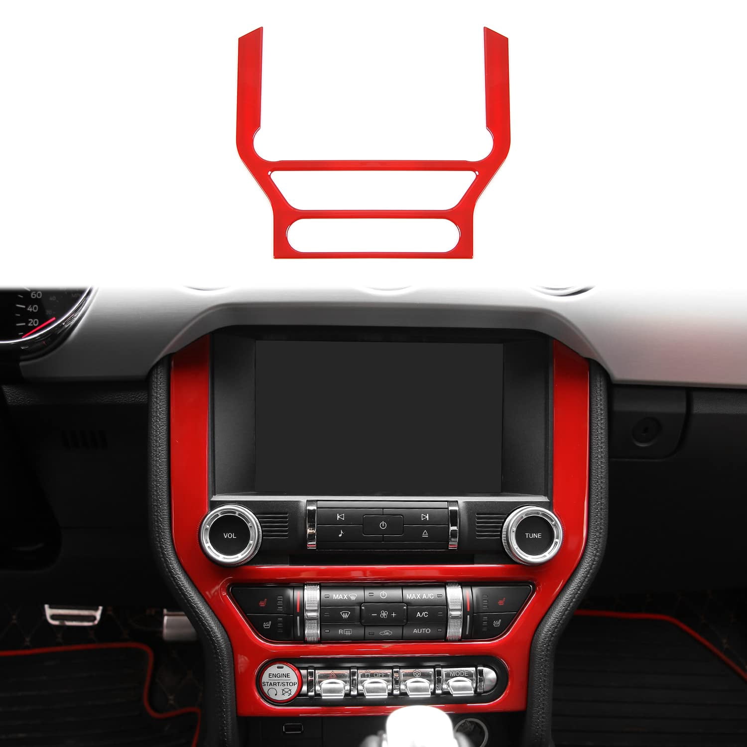 Linakip Center Console Panel AIF4 Trim Compatible with Ford Mustang GT ...