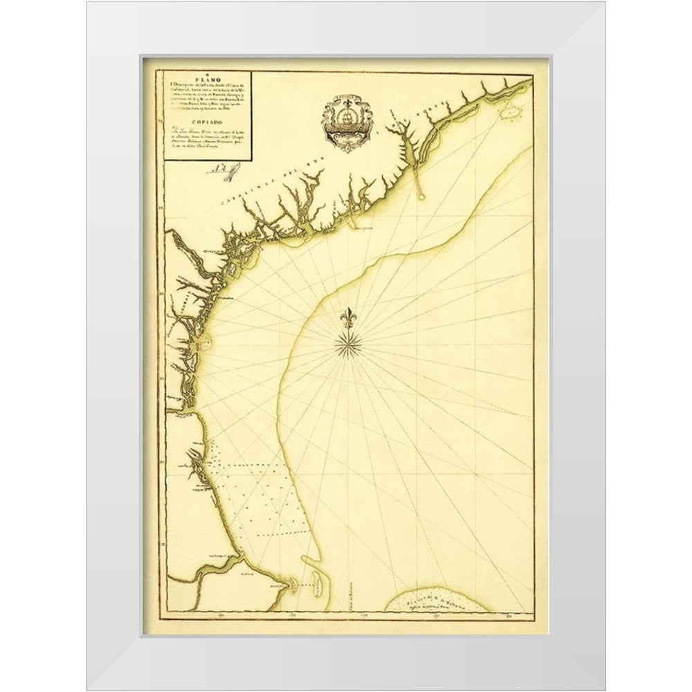 Linares 14x18 White Modern Wood Framed Museum Art Print Titled - South ...