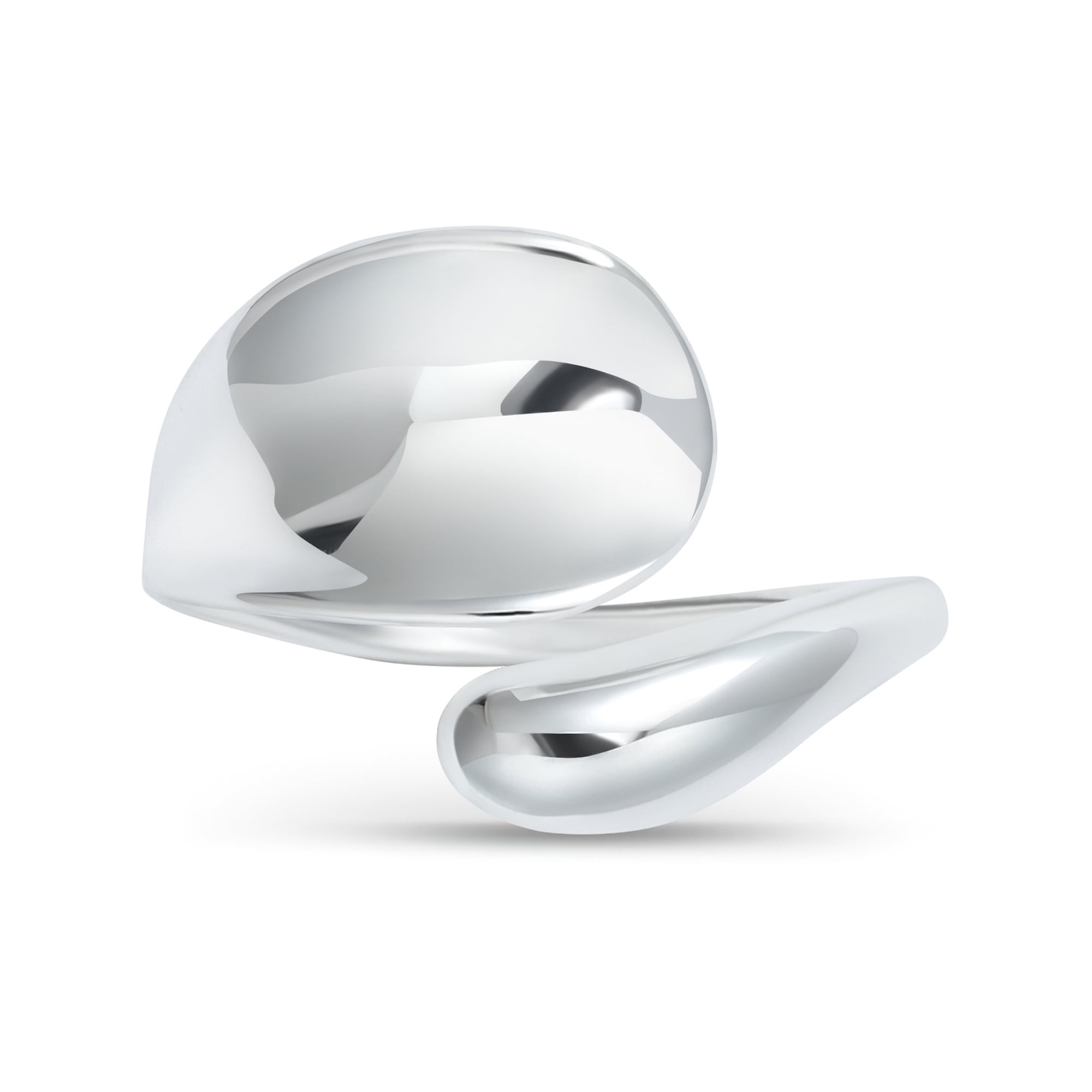 Linawe Chunky Silver Rings for Women, Large Hug Adjustable Rings, Thumb ...