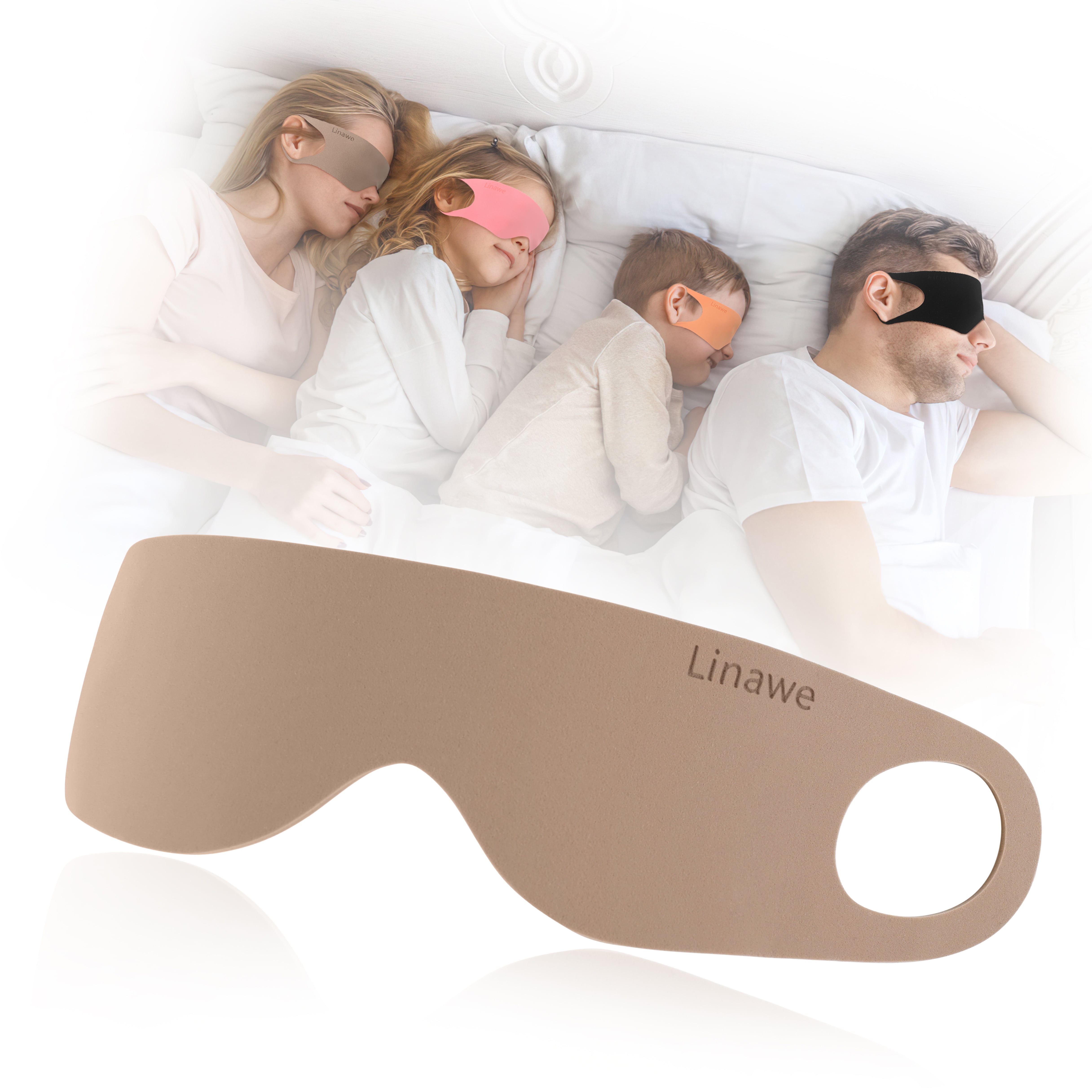 Linawe Kids Sleep Mask Brown Silk Sleeping Mask Eye Patch Masks for ...
