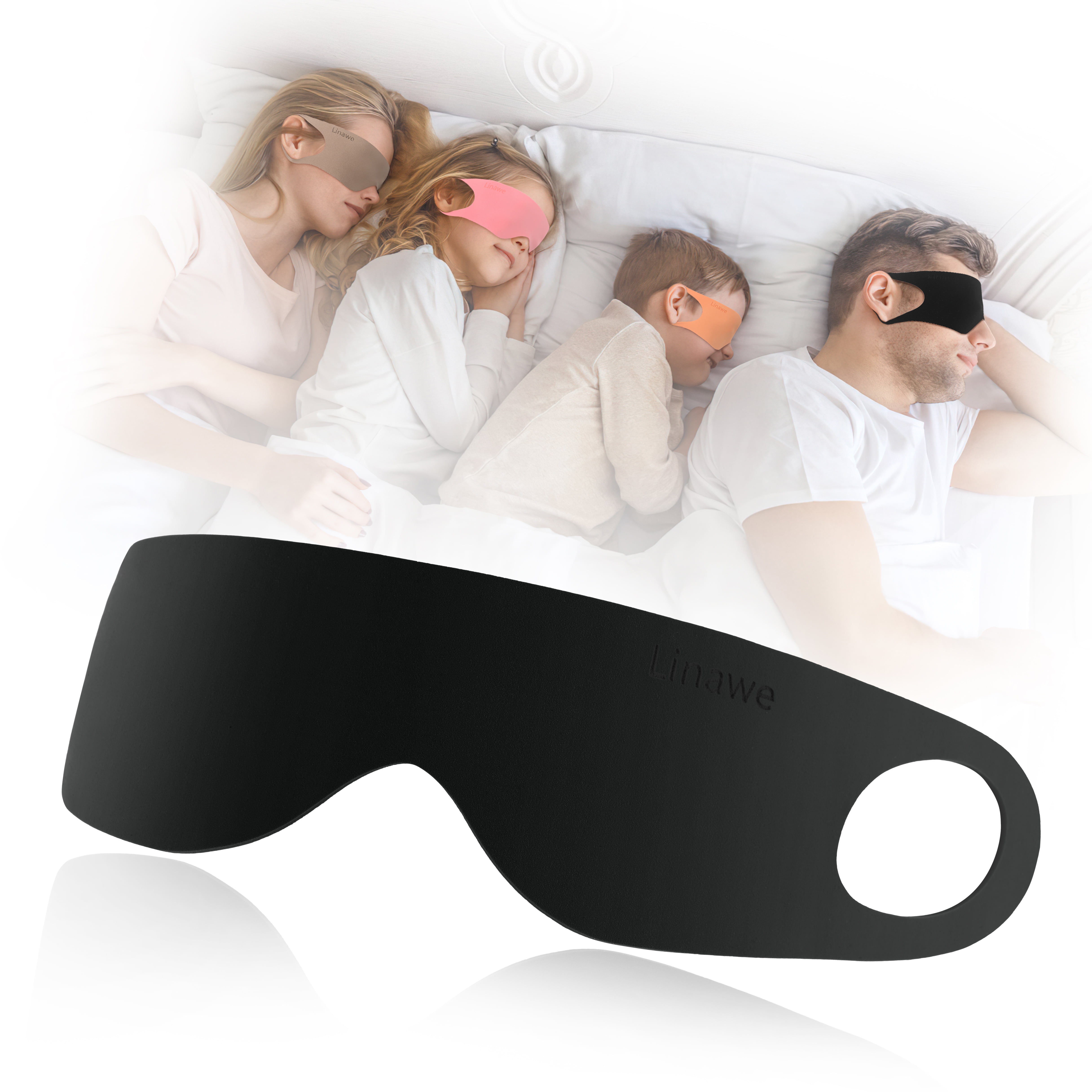 Linawe Kids Sleeping Mask Black Sleep Mask Eye Masks for Sleep ...