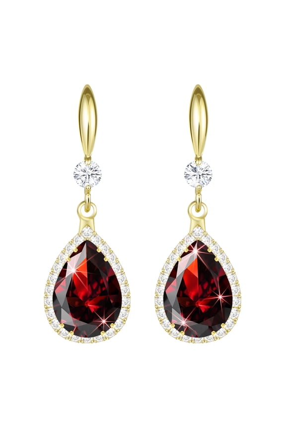 Gold Ruby Earrings