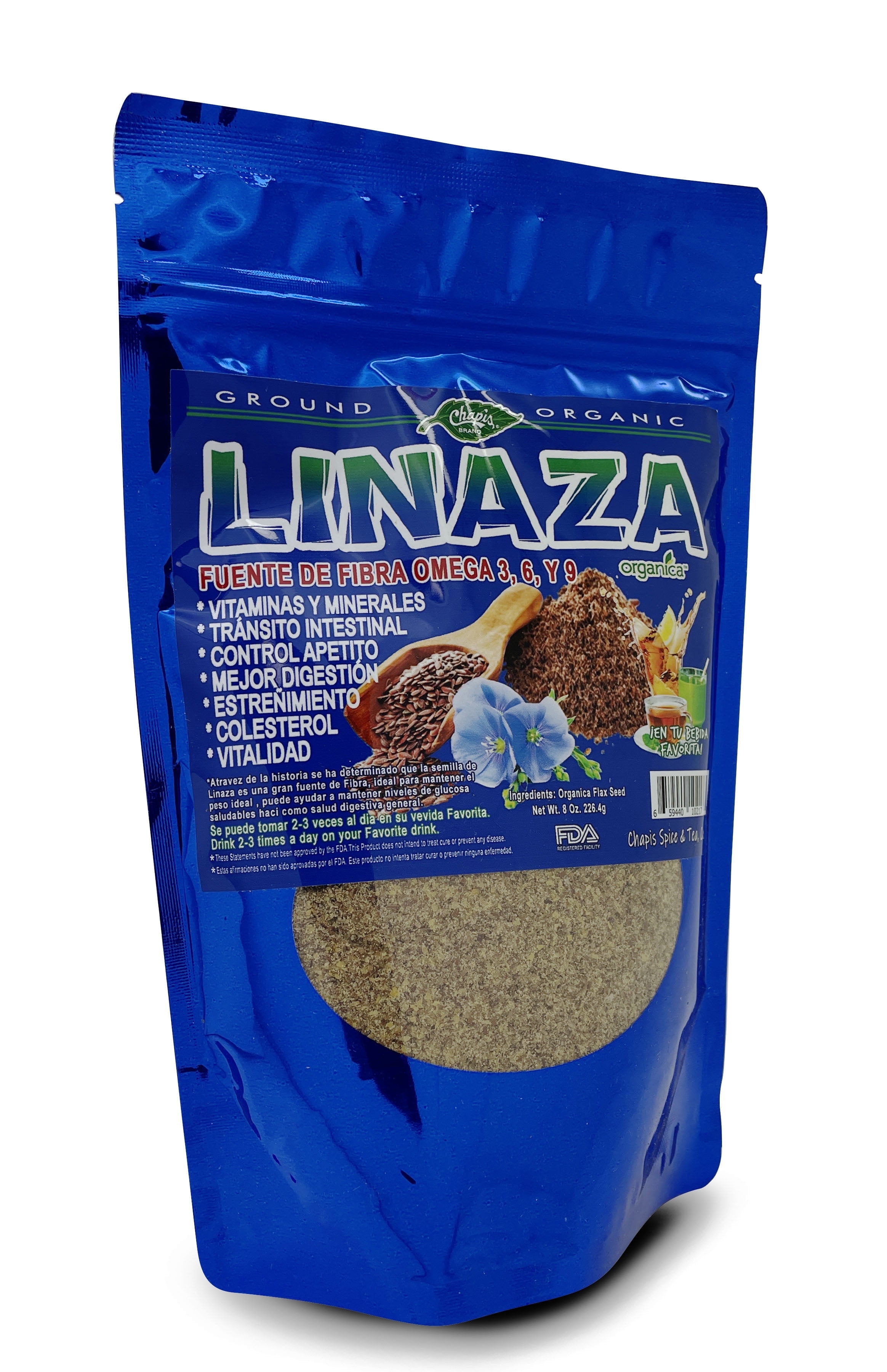 Linaza Molida Organica / Organic Flax Seeds powder Nt Wt 8oz (226g ...