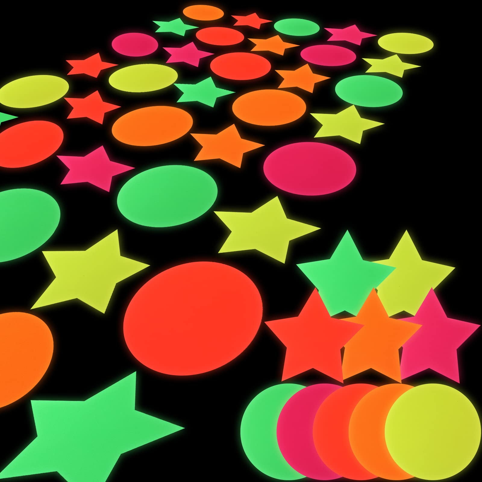 Lincia 100 Sheets TWE5 Neon Paper Bulk Glow Party Supplies and ...