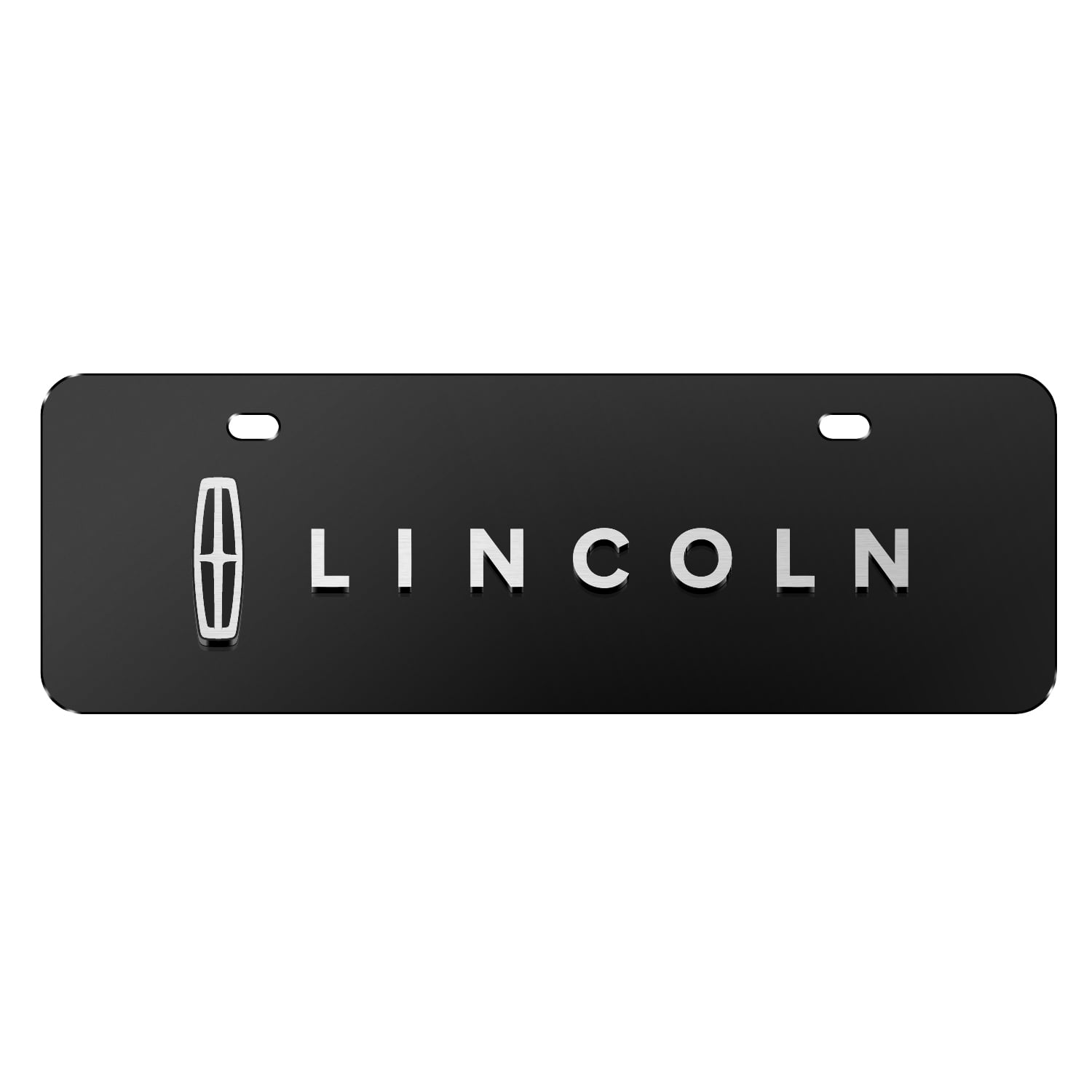 Lincoln 3D Logo 12" x 4.25" European Look Black Half-Size Stainless ...