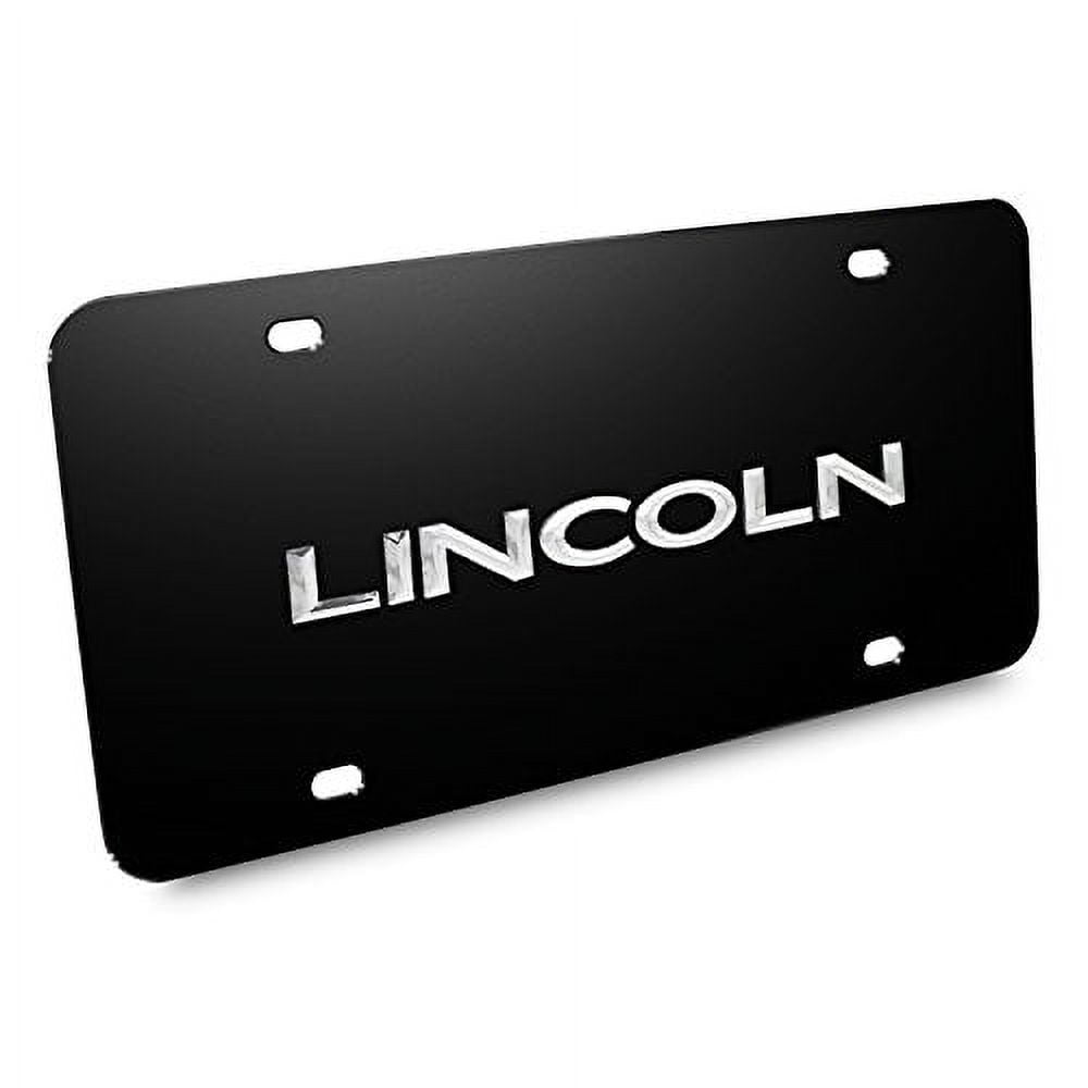 Lincoln 3D Nameplate Black Stainless Steel License Plate - Walmart.com