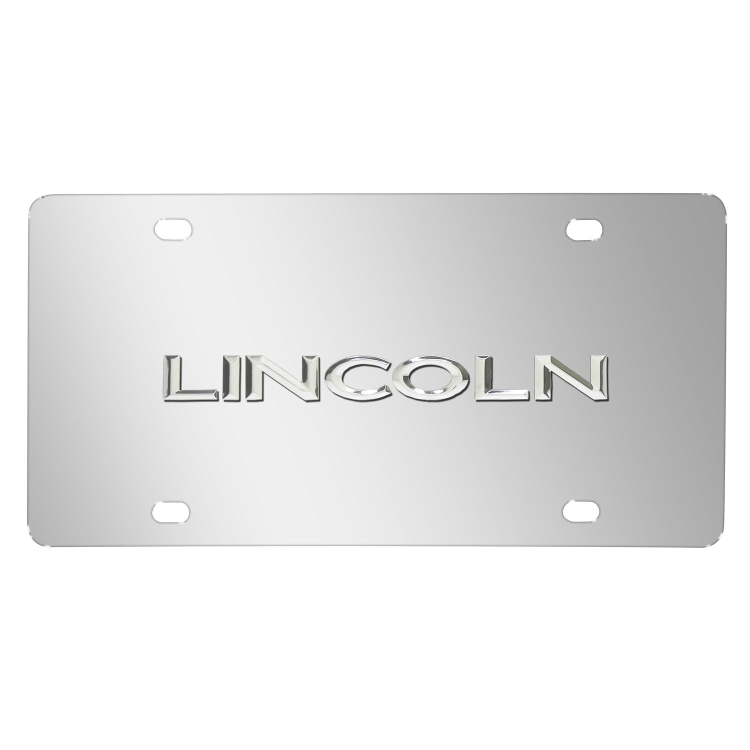 Lincoln 3D Nameplate Mirror Chrome Stainless Steel License Plate ...