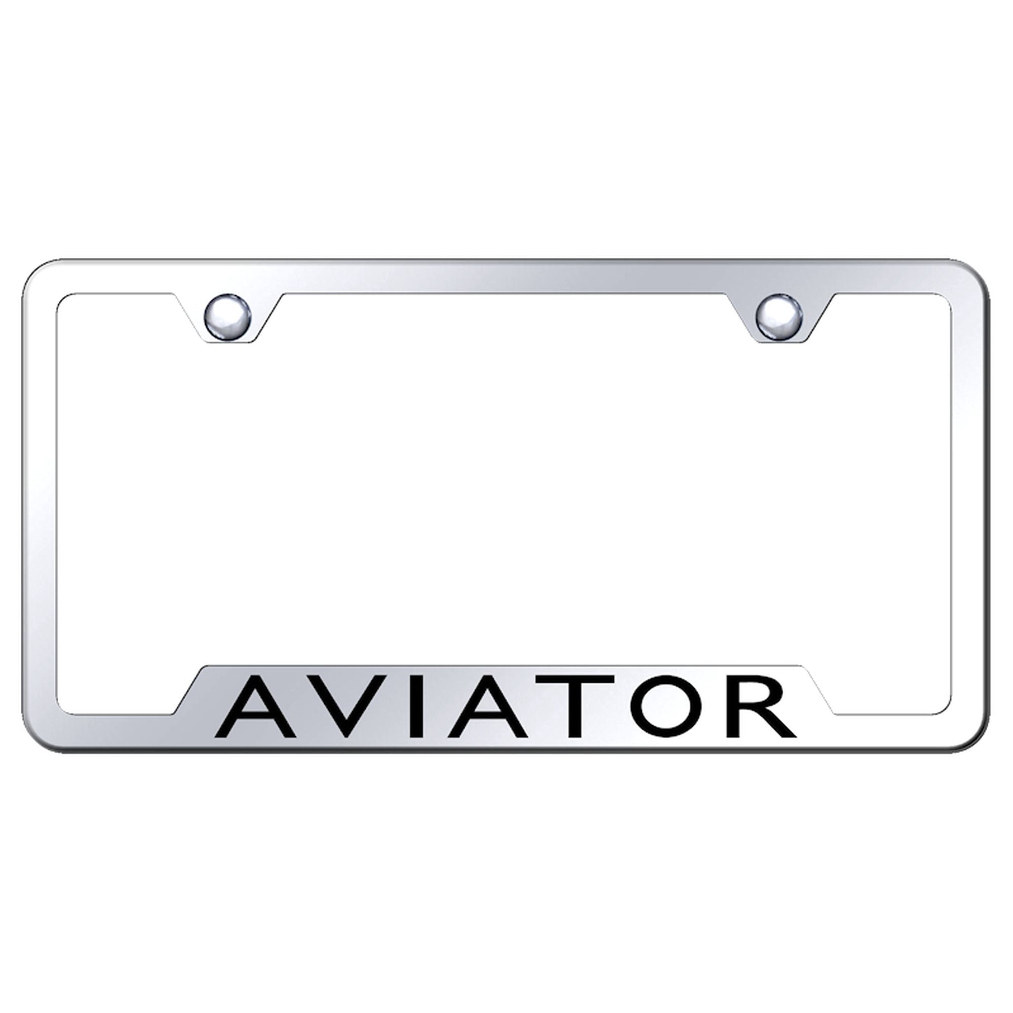 Lincoln Aviator Laser Etched Logo Cut-Out License Plate Frame (Chrome ...