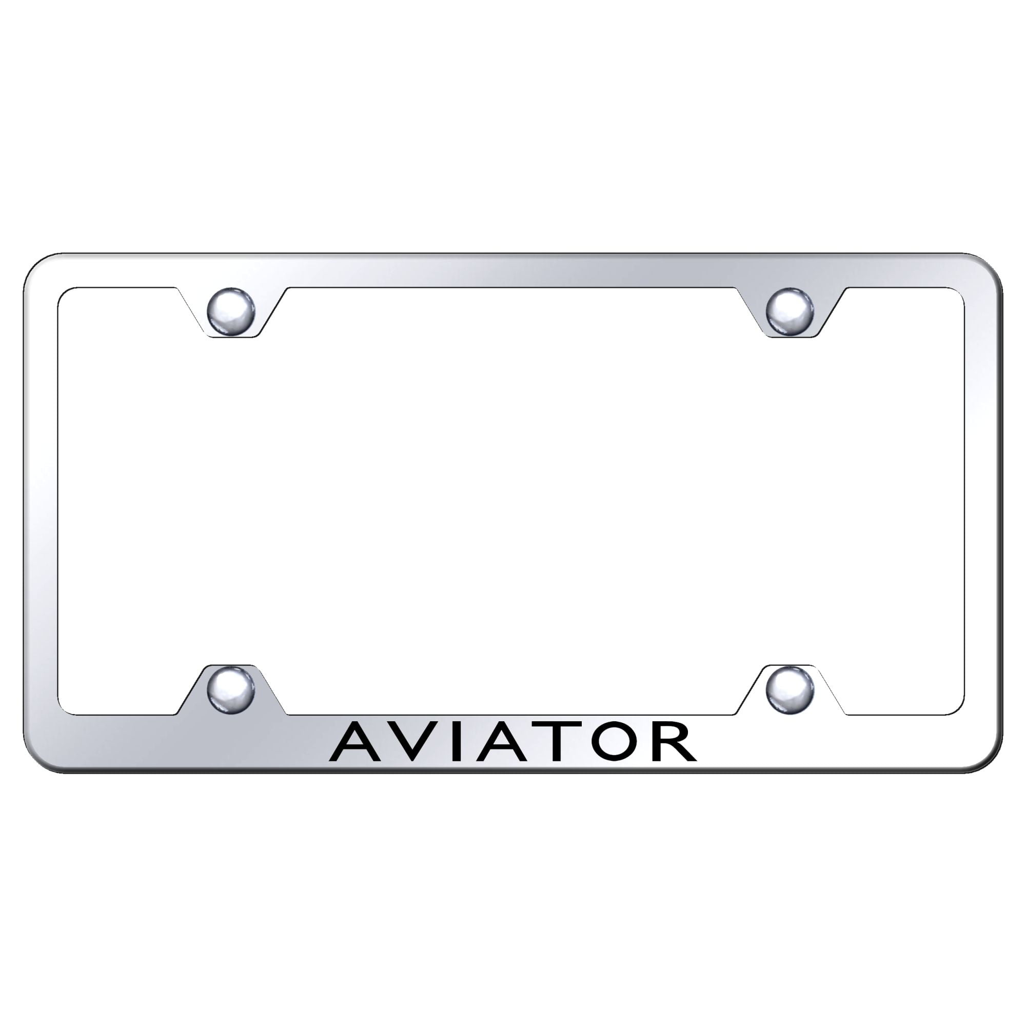 Lincoln Aviator Laser Etched Logo Wide Body License Plate Frame (Chrome ...