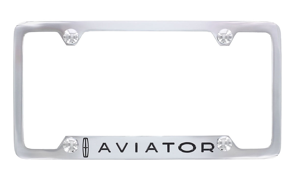 Lincoln Aviator Wordmark Logo Chrome Plated Metal License Plate Frame ...