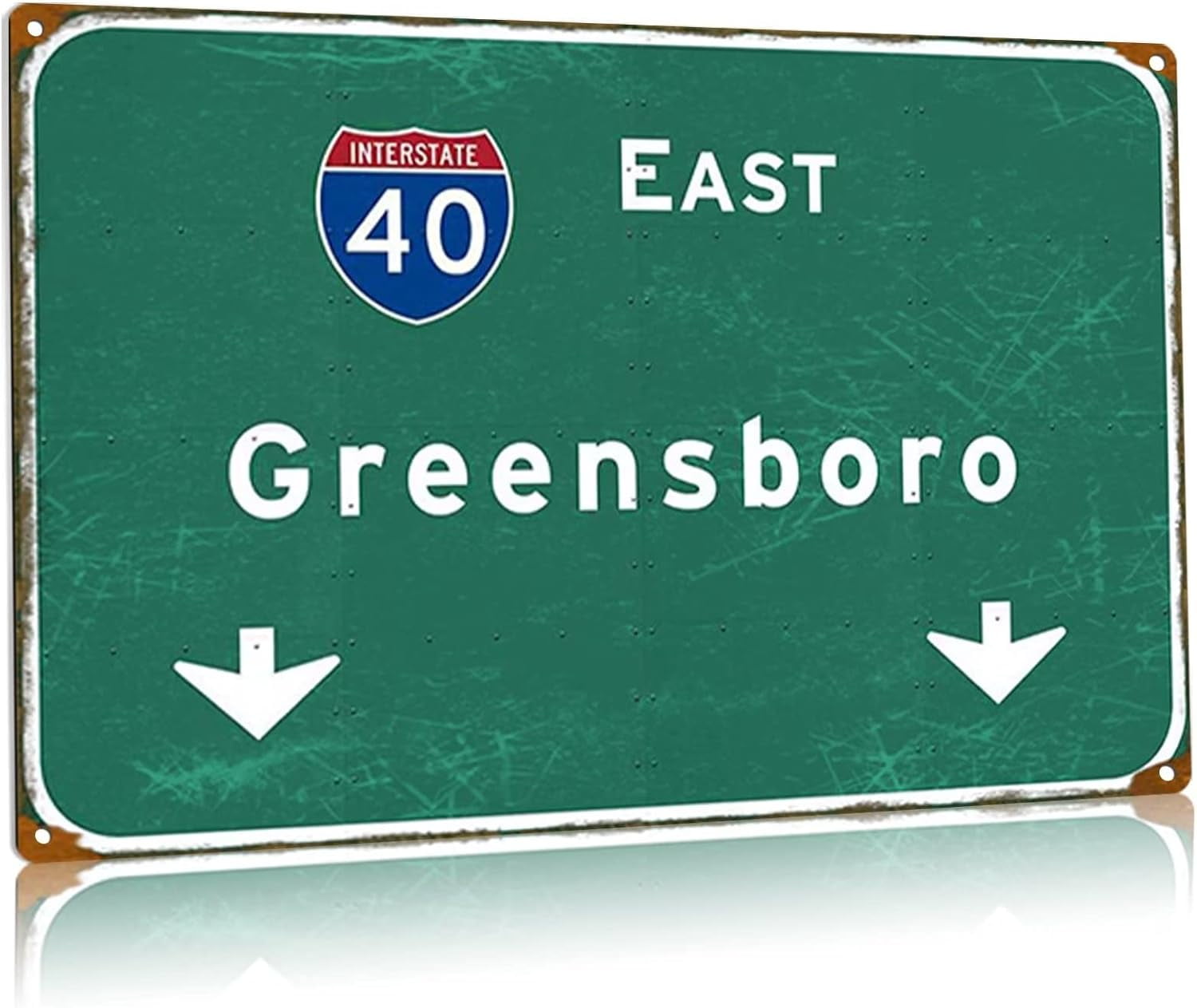 Lincoln City Street Sign West Interstate 80 Metal Tin Signs Highway ...