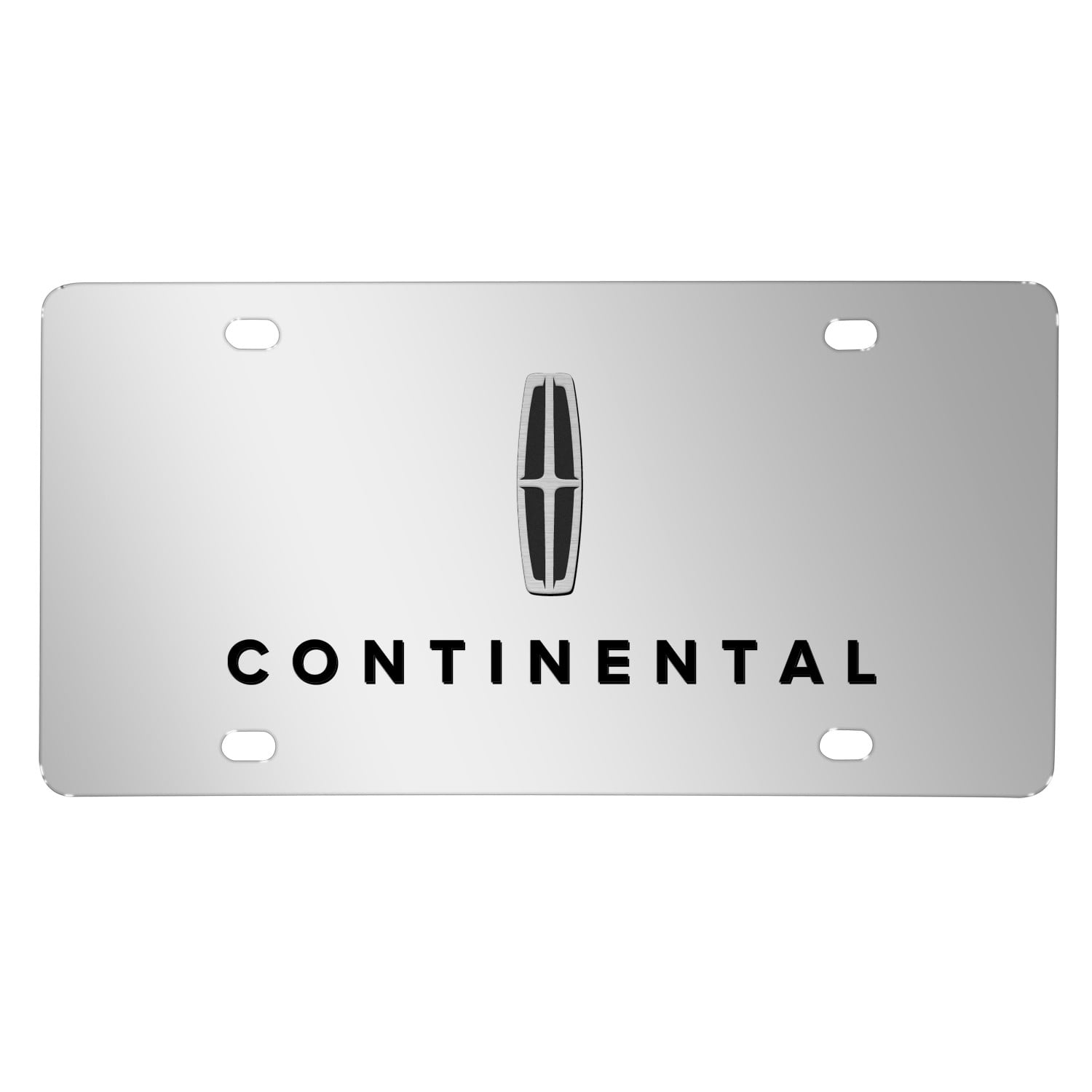 Lincoln Continental 3D Dual Logo Mirror Chrome Stainless Steel License ...