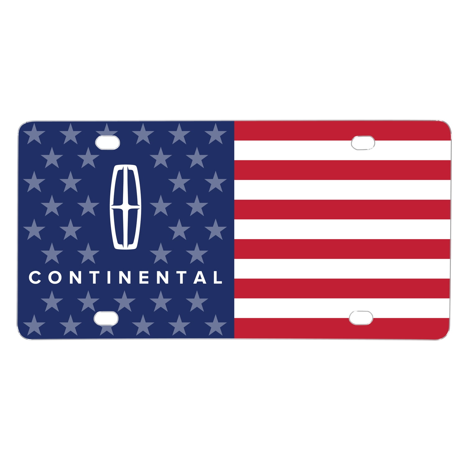 Lincoln Continental Logo USA Flag Graphic Special Aluminum Metal ...