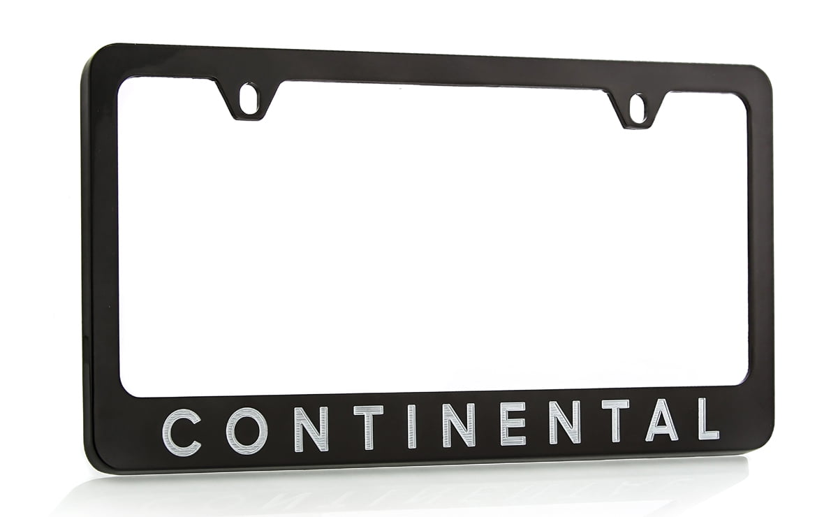 Lincoln Continental wordmark Black Coated Zinc Metal License Plate ...