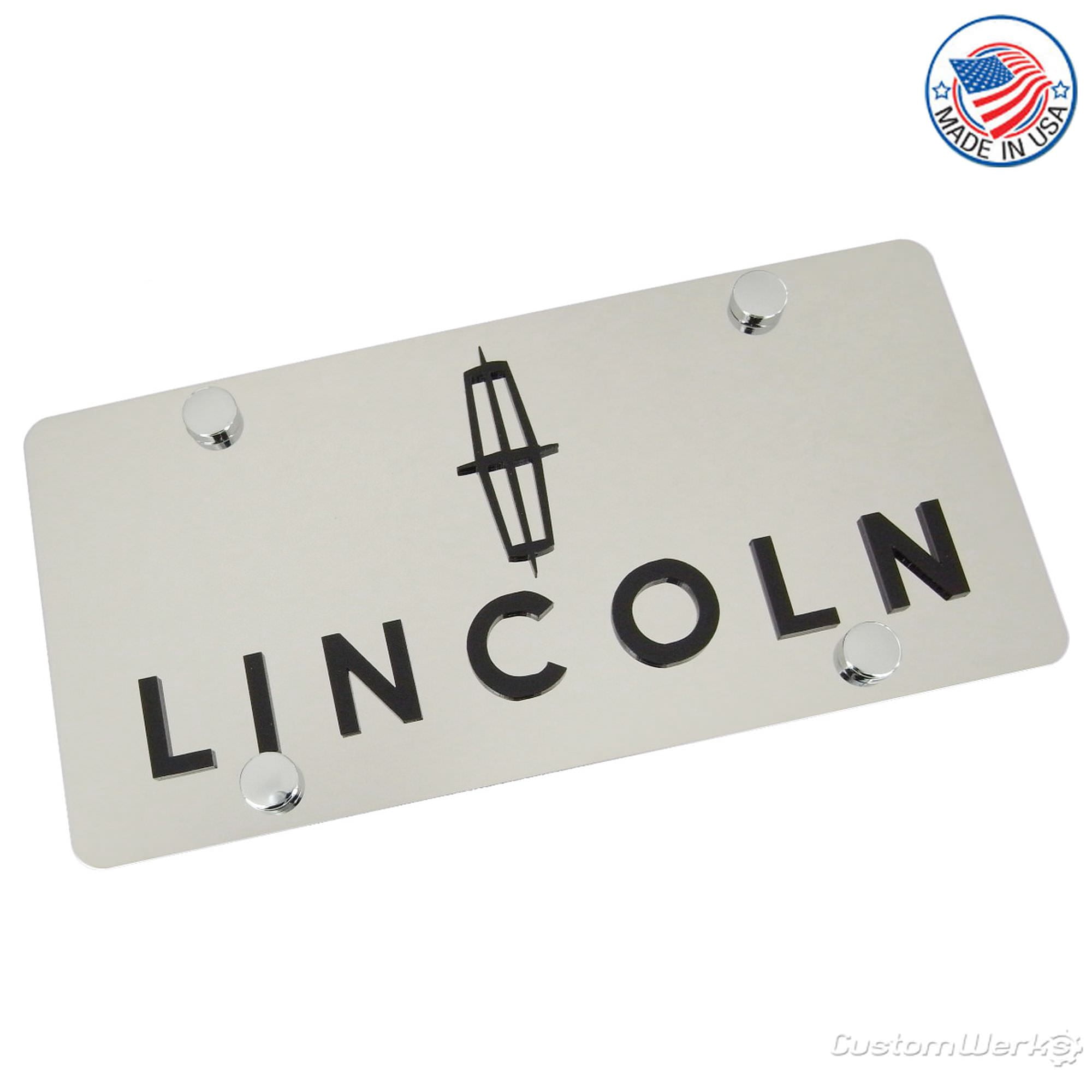 Lincoln Dual Logo License Plate (Chrome) - Walmart.com