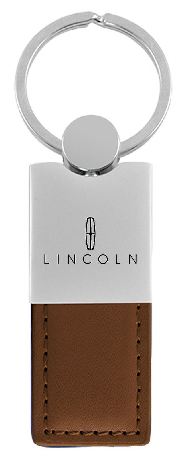 Lincoln Keychain & Keyring - Duo Premium Brown Leather - Walmart.com