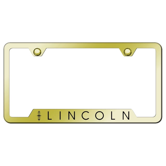 Lincoln Laser Etched Logo Cut-Out License Plate Frame (Gold) - Walmart ...