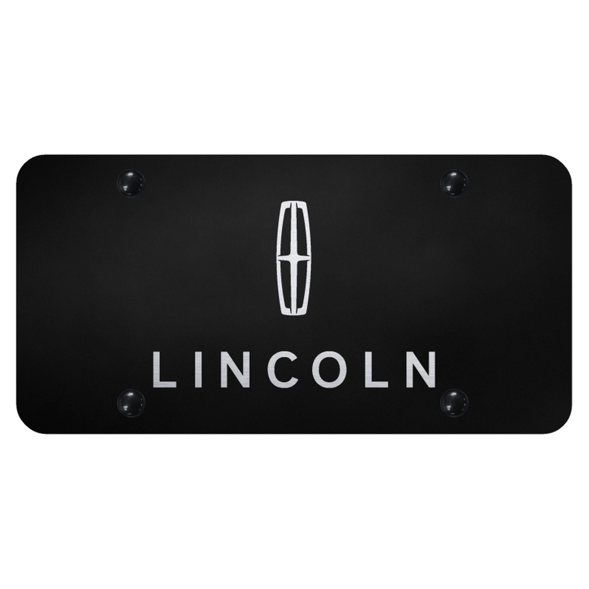 Lincoln Laser Etched Logo License Plate (Chrome on Black) - Walmart.com