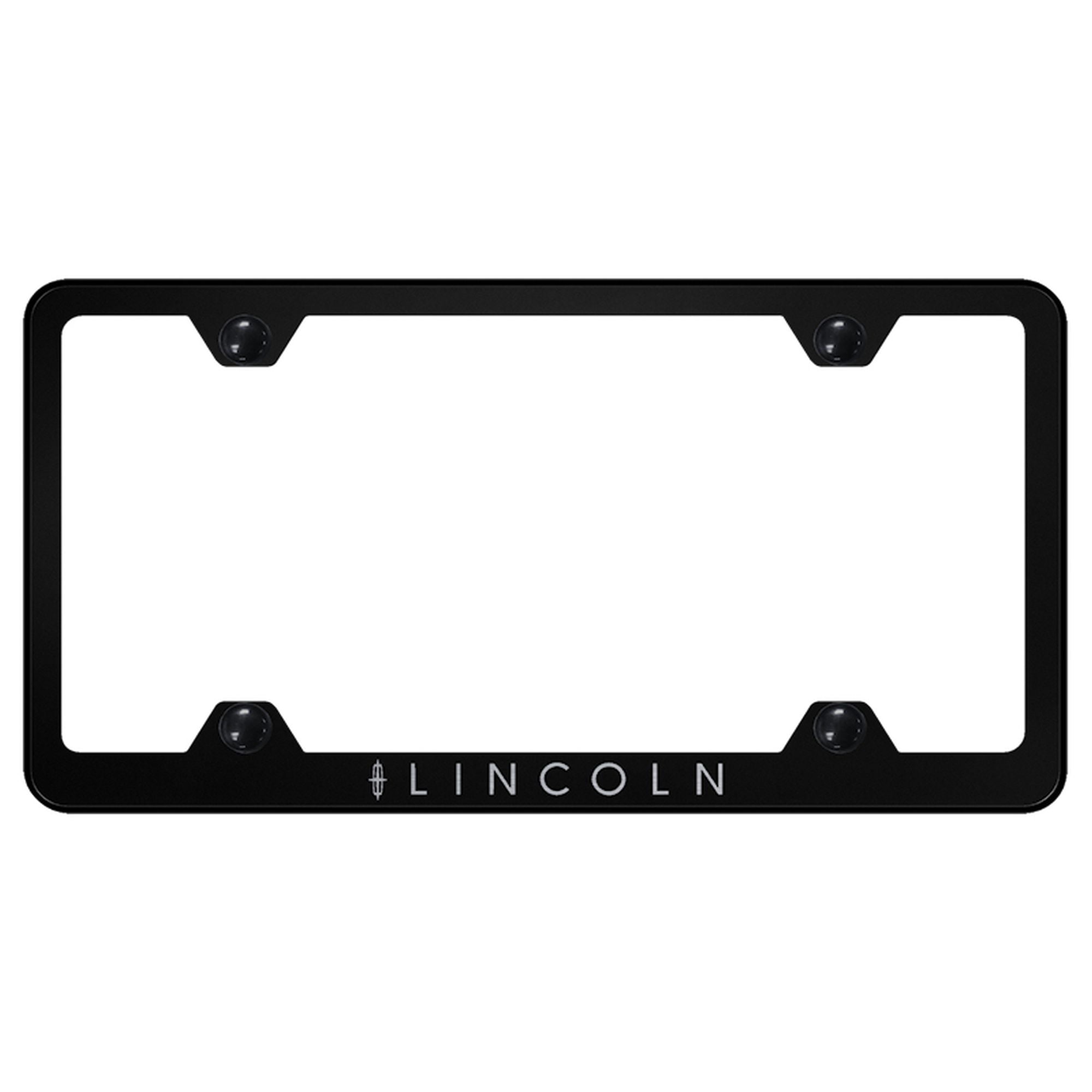 Lincoln Laser Etched Logo Stainless Steel Wide Body License Plate Frame ...