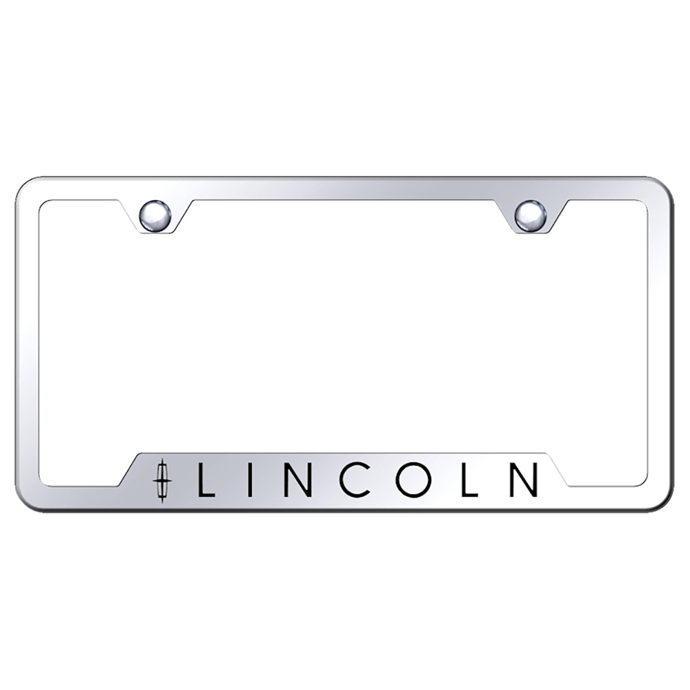 Lincoln License Plate Frame - Laser Etched Cut-Out Frame - Stainless ...
