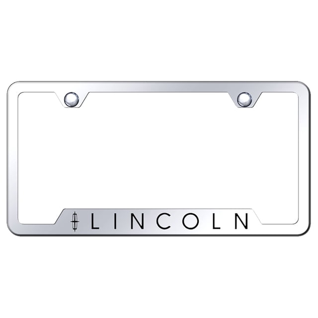 Lincoln License Plate Frame - Laser Etched Cut-Out Frame - Stainless ...