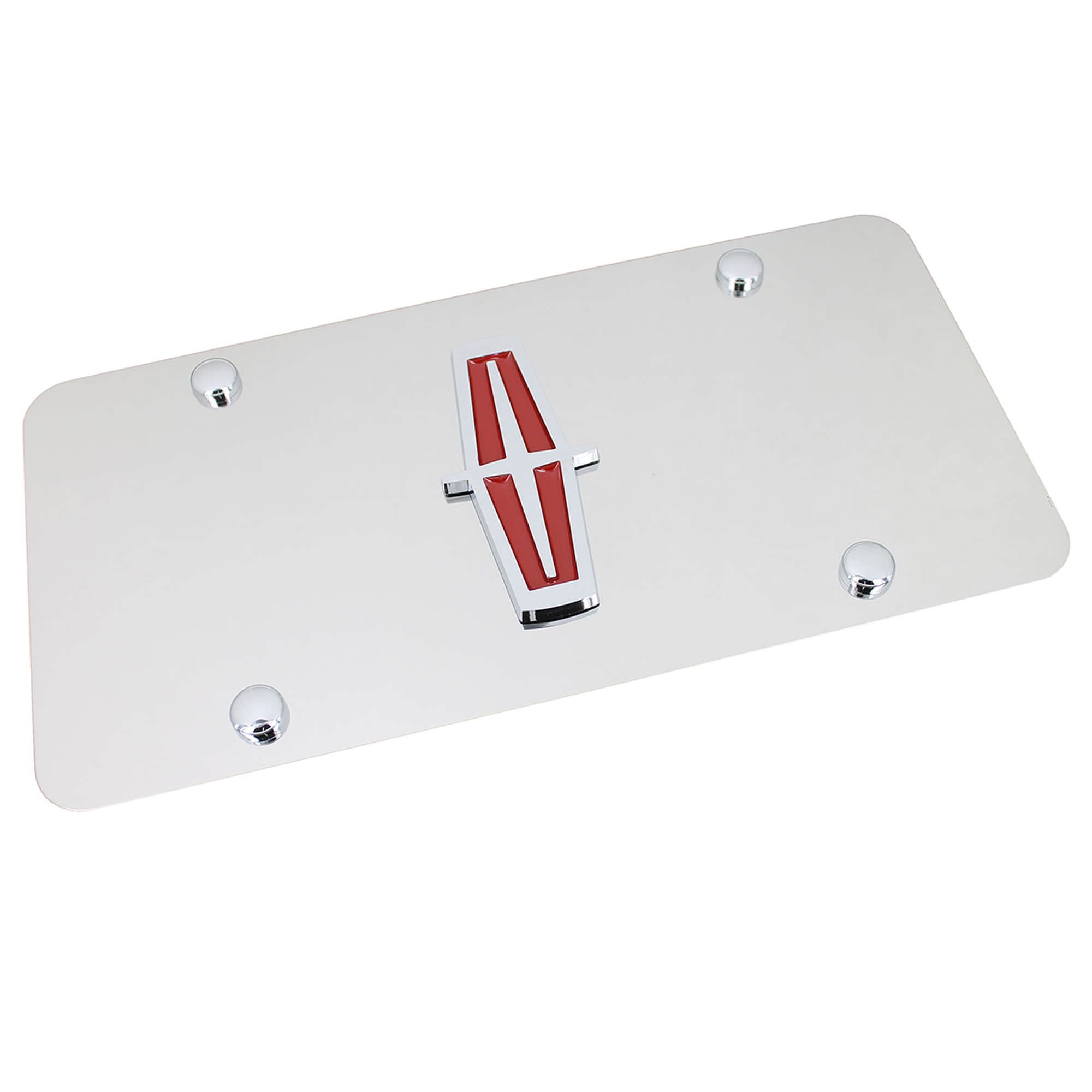 Lincoln Logo License Plate (Red on Chrome) - Walmart.com