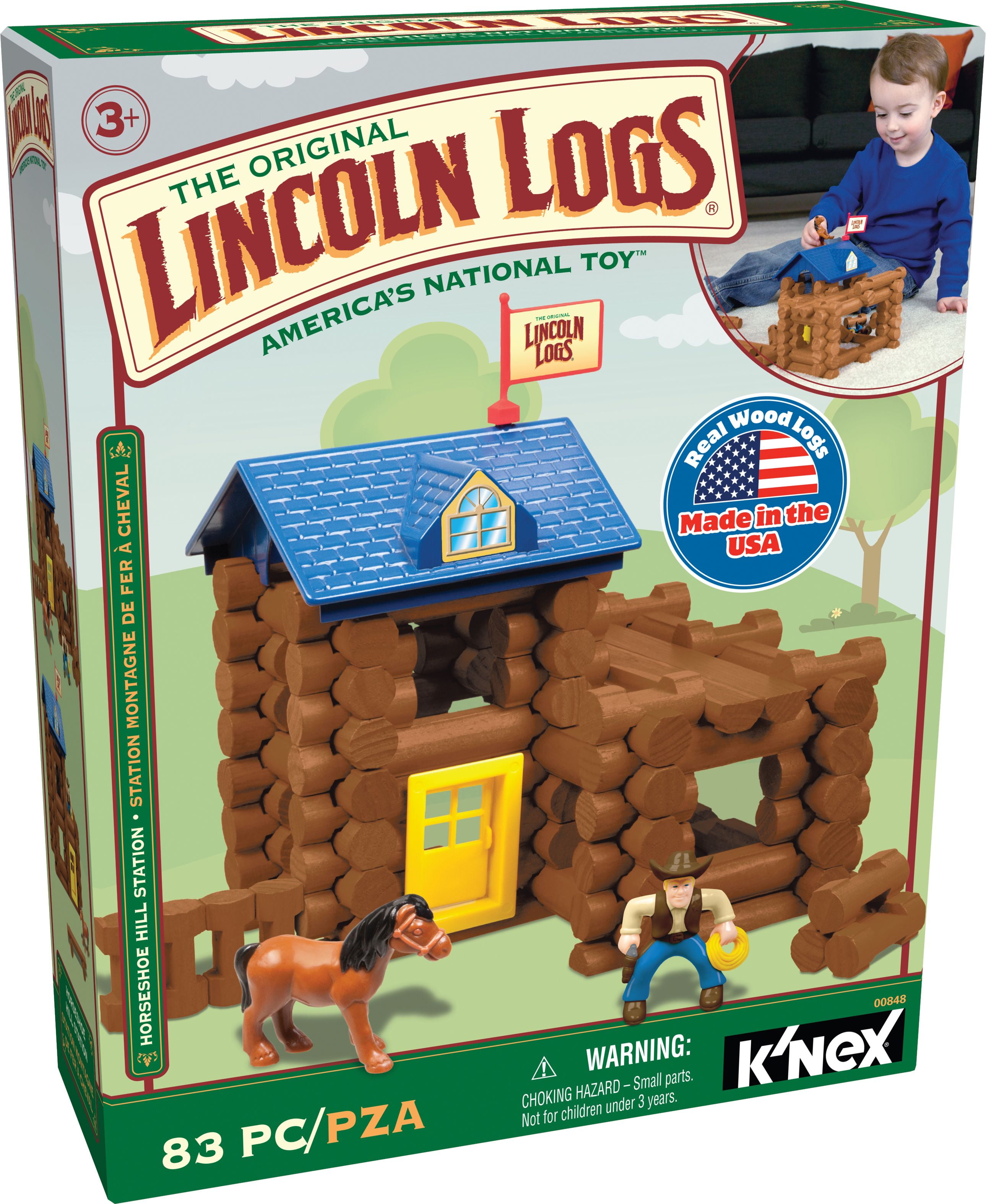 Lincoln Logs Horseshoe Hill Station, 83 Pieces, Great for age 3 years ...