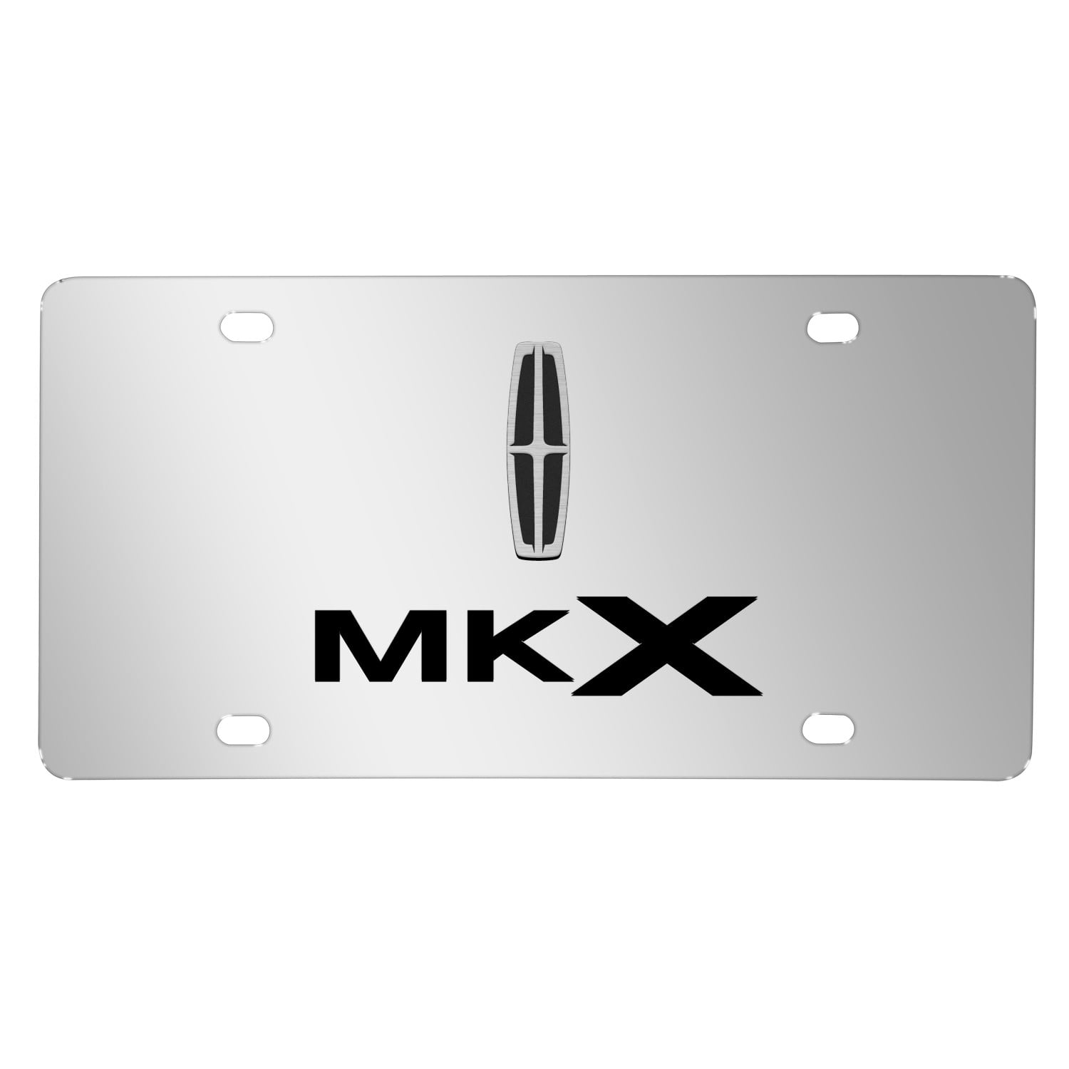Lincoln MKX 3D Dual Logo Mirror Chrome Stainless Steel License Plate ...