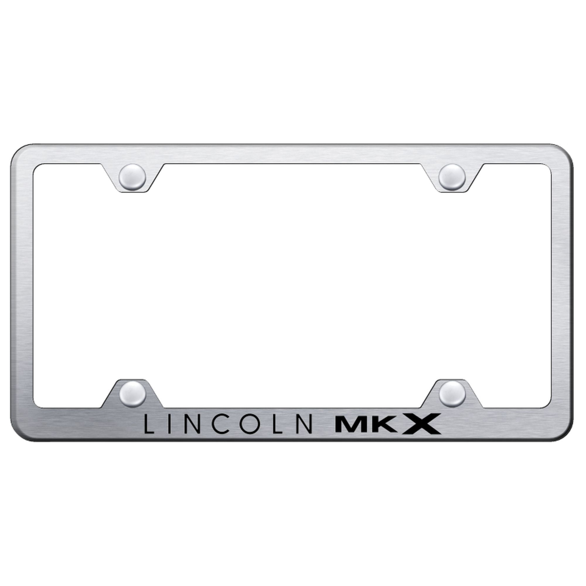 Lincoln MKX Laser Etched Logo Wide Body License Plate Frame (Brushed ...