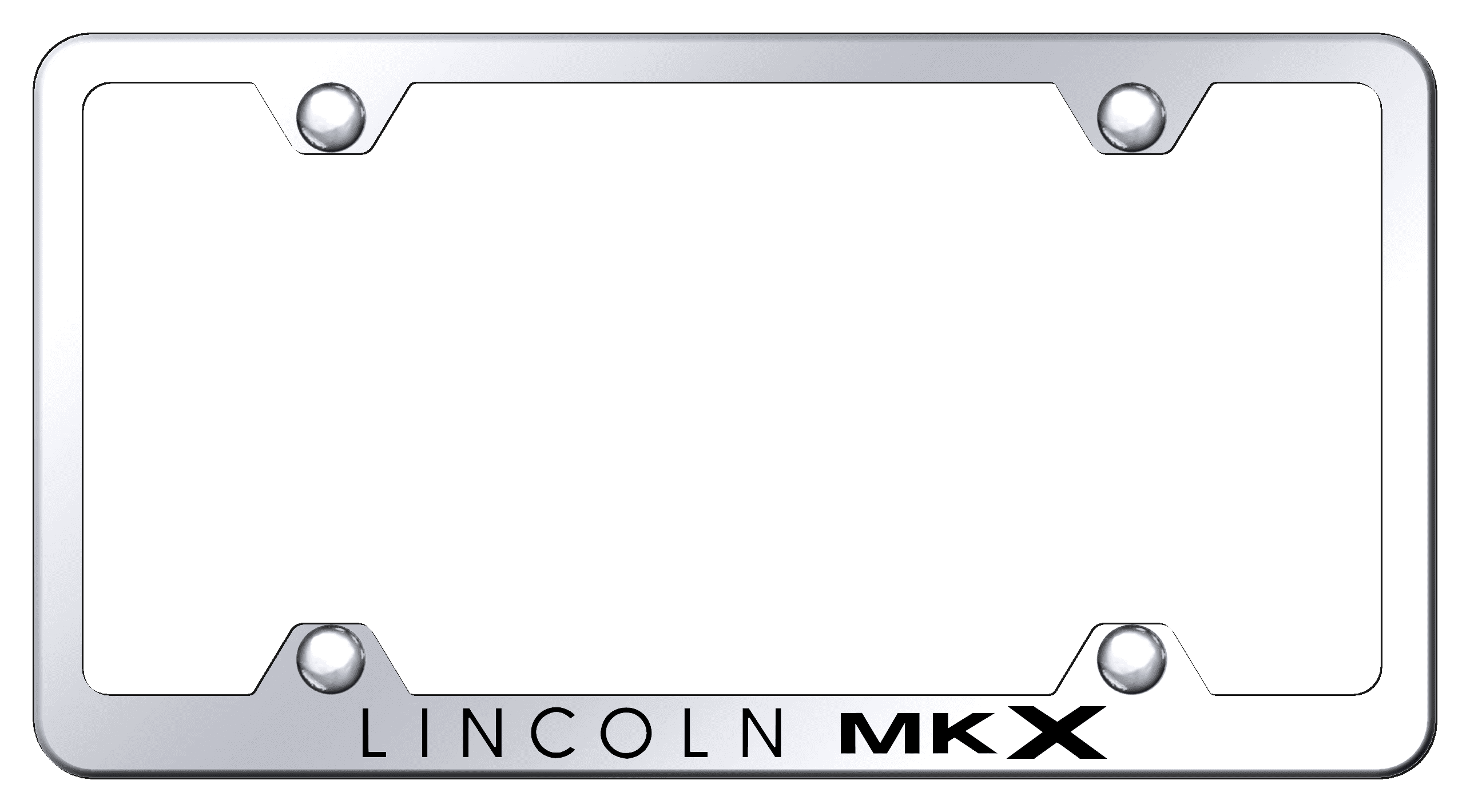 Lincoln MKX Laser Etched Logo Wide Body License Plate Frame (Chrome ...