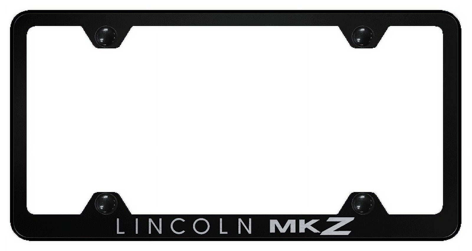 Lincoln MKZ Laser Etched Logo Wide Body License Plate Frame (Black ...