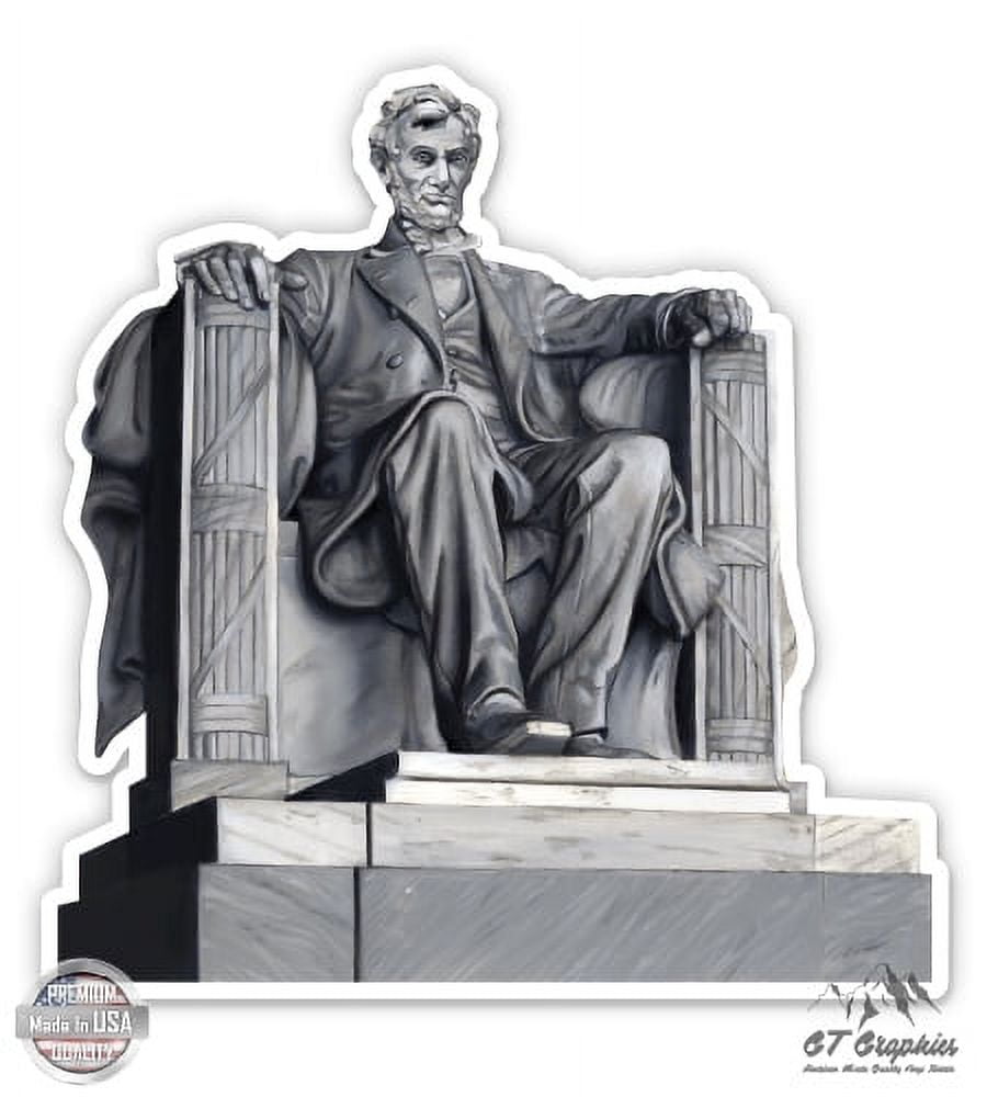 Lincoln Memorial - 5" Vinyl Sticker - For Car Laptop I-Pad - Waterproof ...