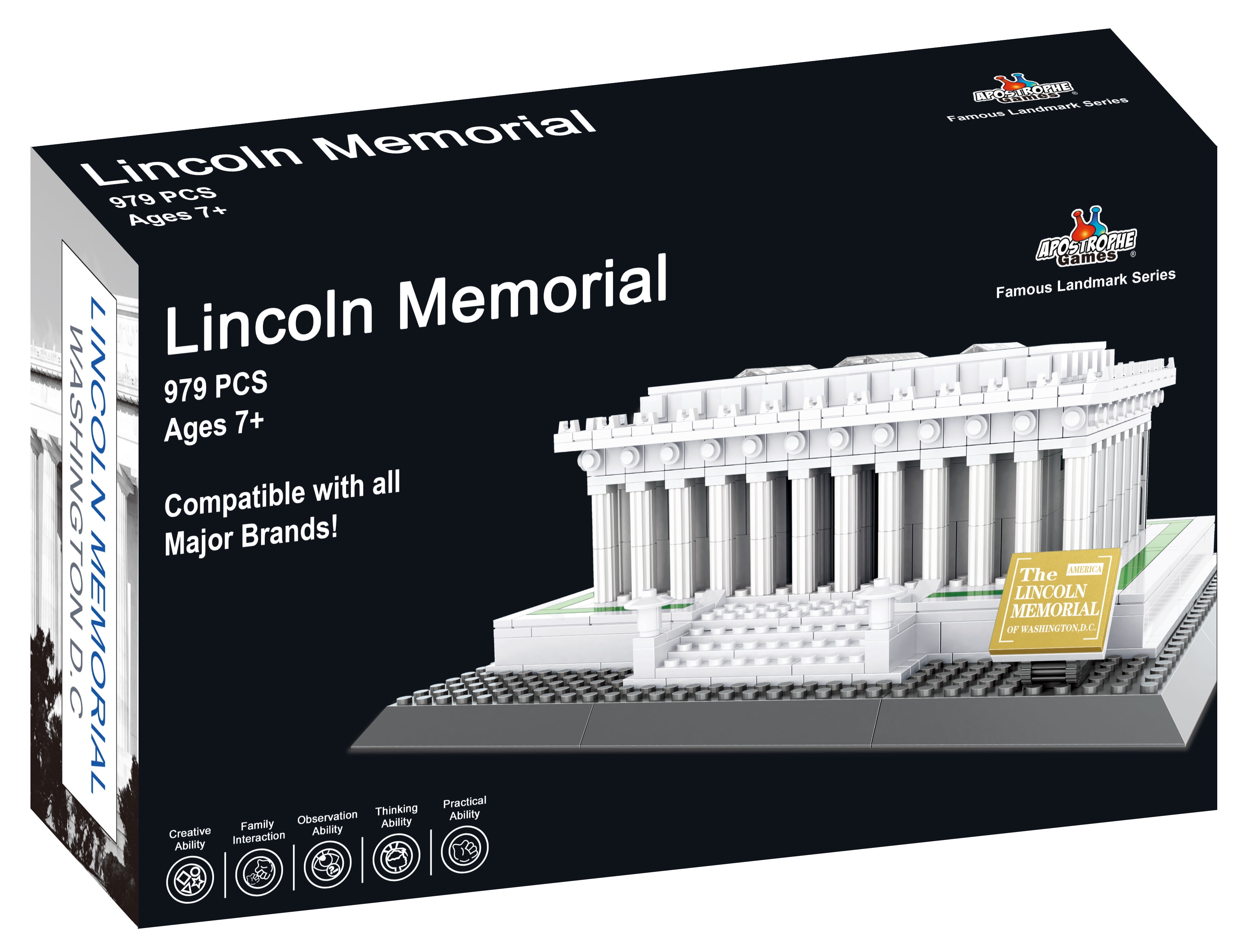 Lincoln Memorial Building Block Set (979 Pieces) Washington D.C ...