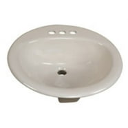 American Standard Aqualyn Drop in Sink with 4-in Faucet Holes in White ...