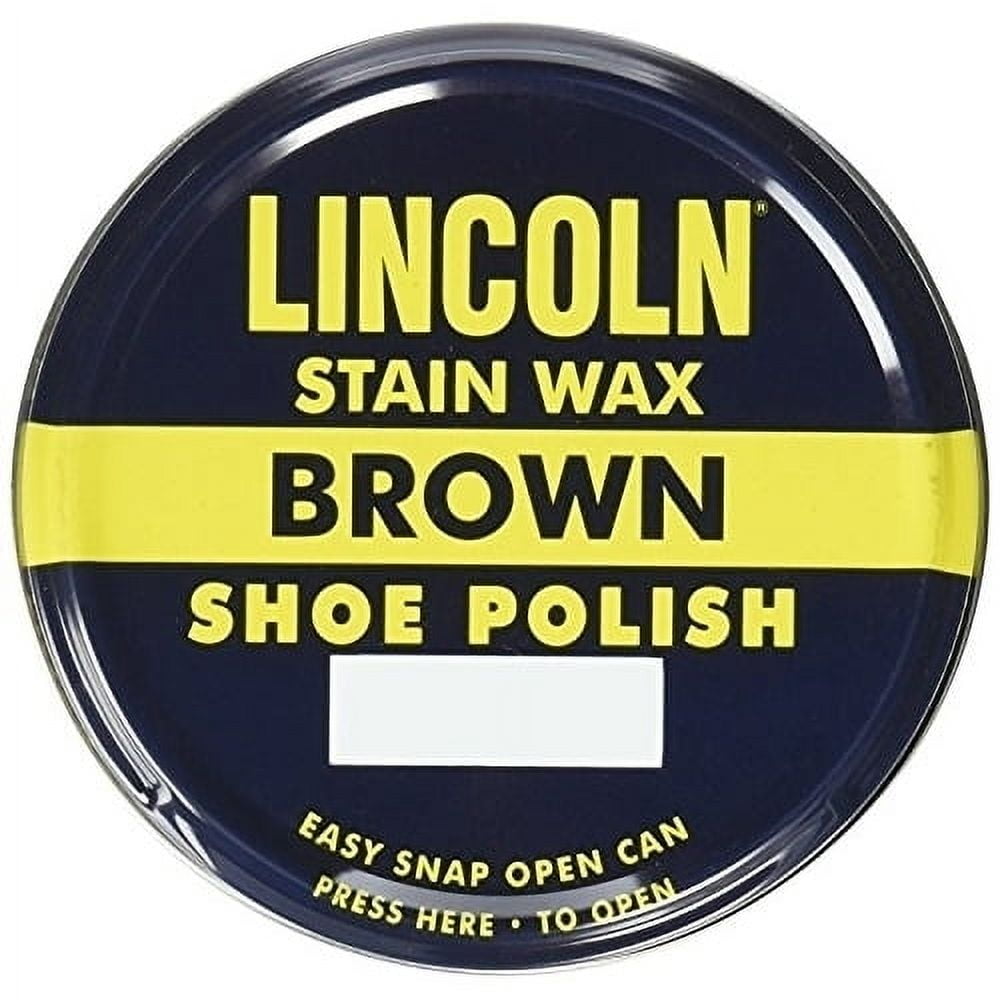 Lincoln Shoe Wax Polish, Easy to Apply, Buff and Shine, 3 Fl Oz, Brown ...