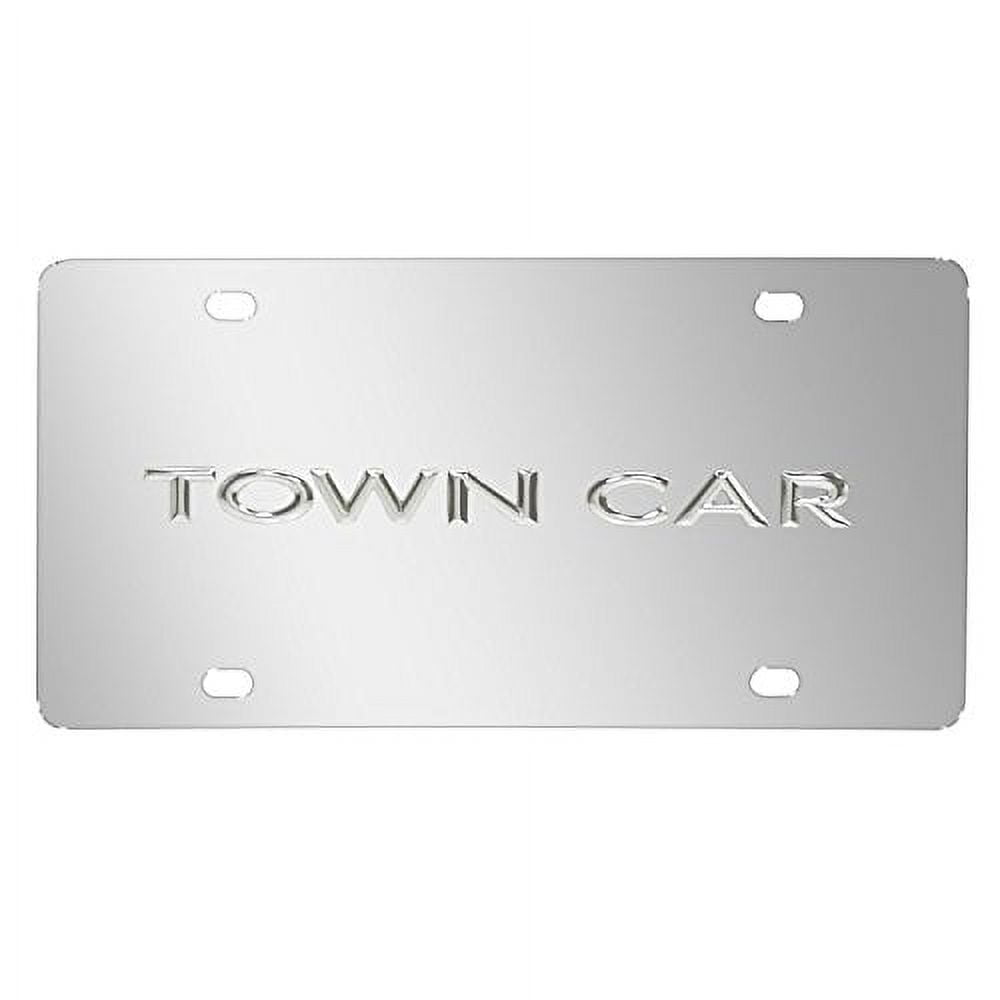 Lincoln TownCar 3D Nameplate Mirror Chrome Stainless Steel License ...