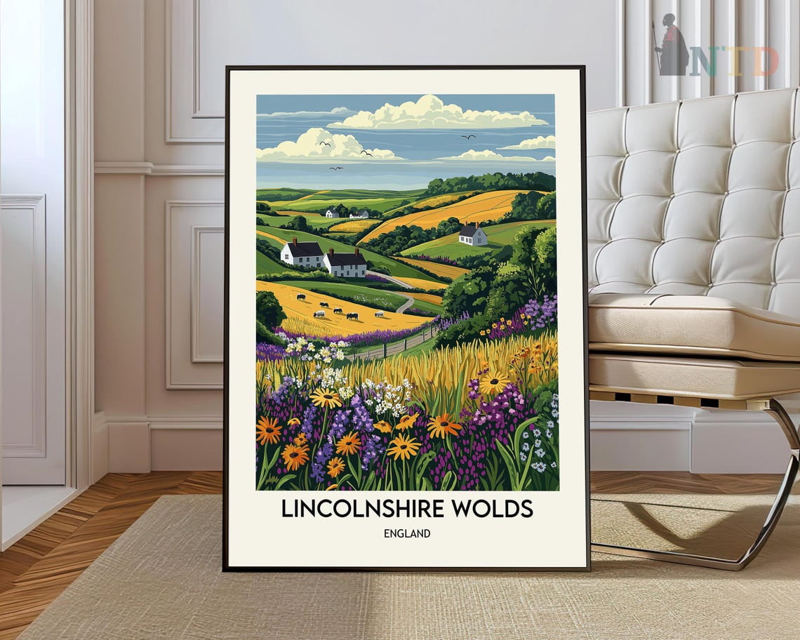 Lincolnshire Wolds Travel Print Lincolnshire Wolds Wall Hanging ...