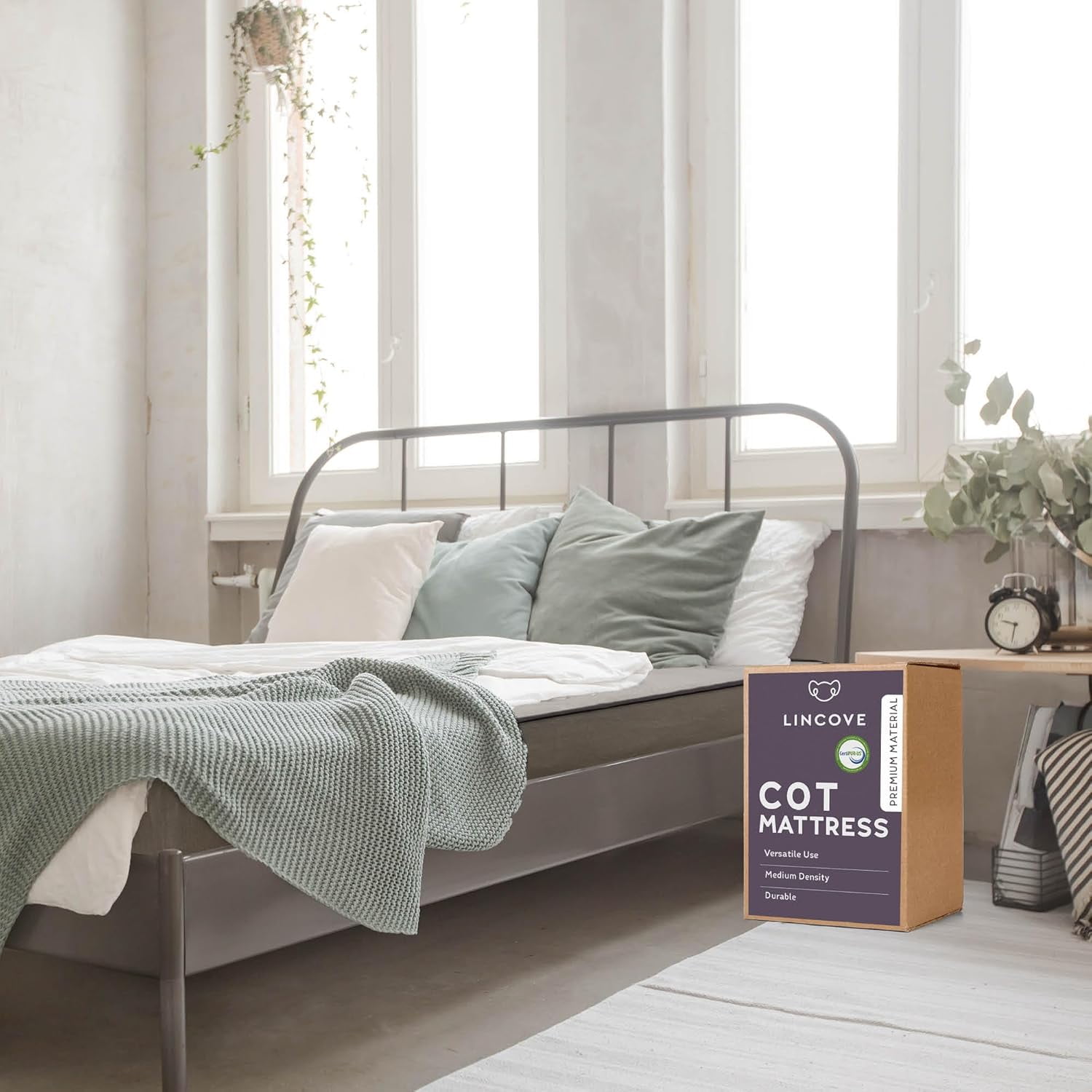 Lincove Premium 6-Inch Thick Foam Mattress with Durable Fabric Cover ...