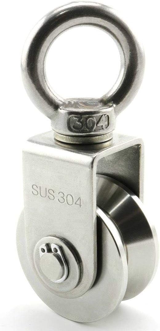 Lind Kitchen 1PCS Heavy Duty V Type Single Wheel Pulley Block with Dual ...