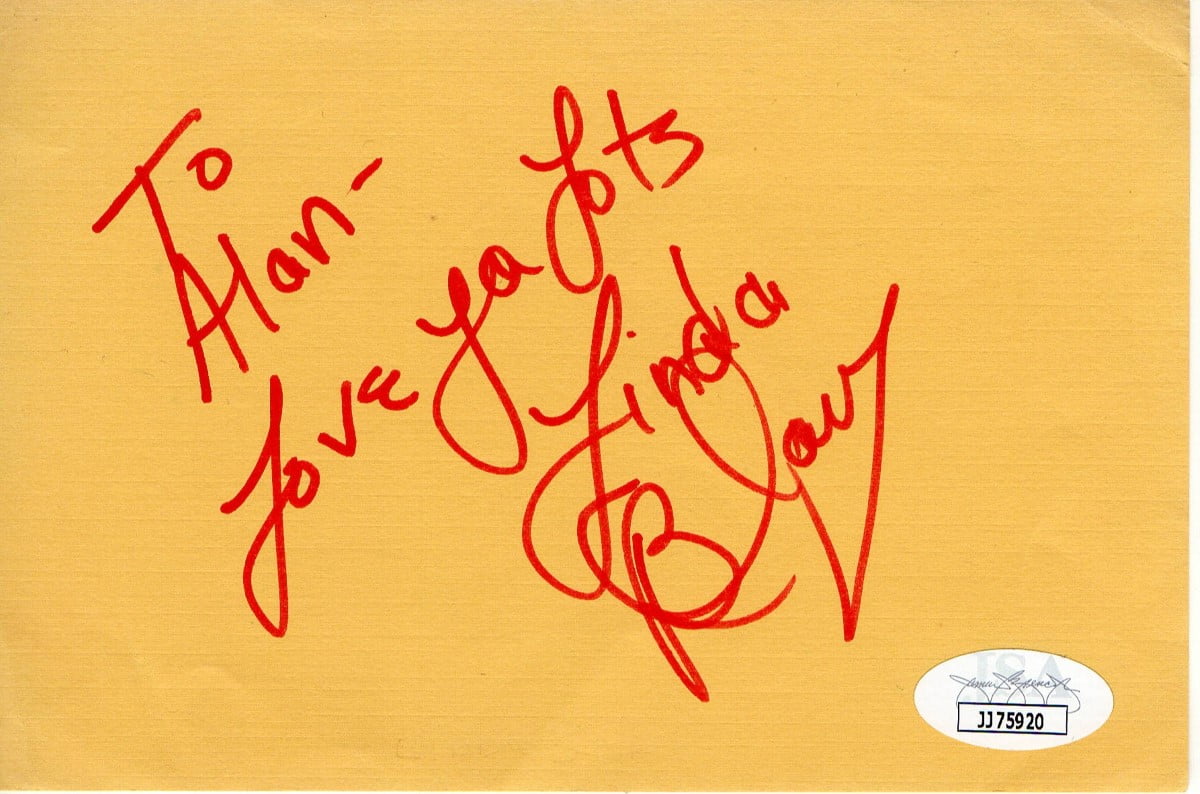 Linda Blair Autographed Paper Cut Signature The Exorcist To Alan JSA ...