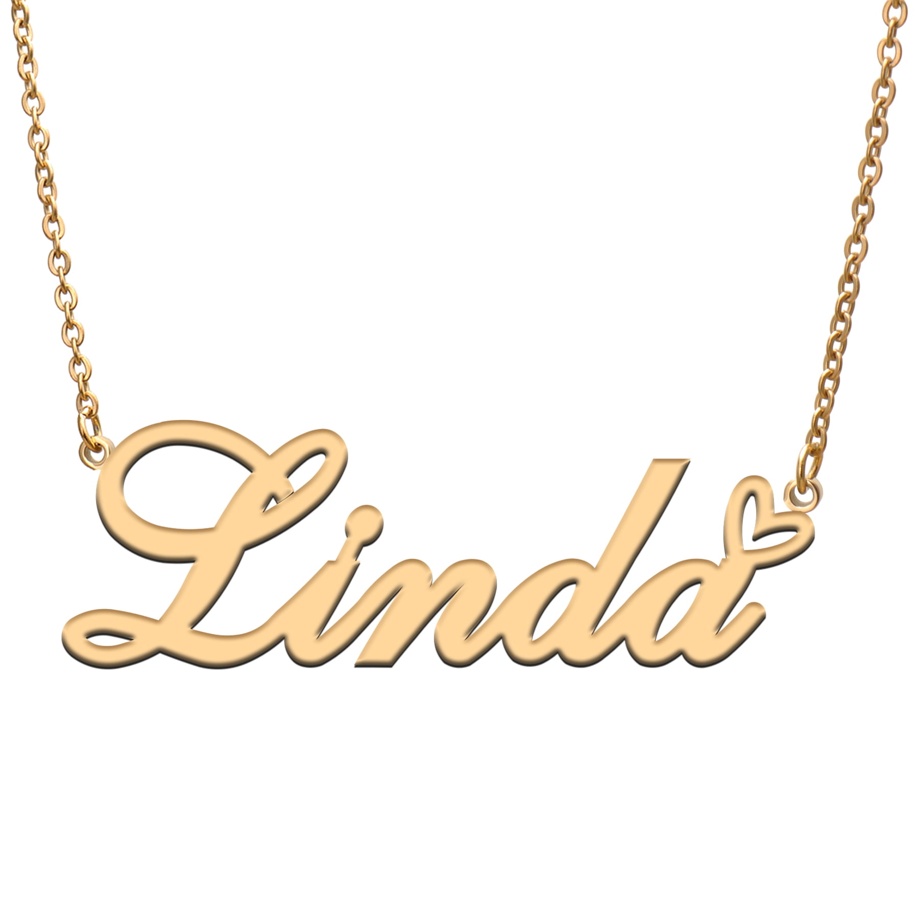 Linda Custom Name Necklace Customized Personalized Plated Name Necklace ...